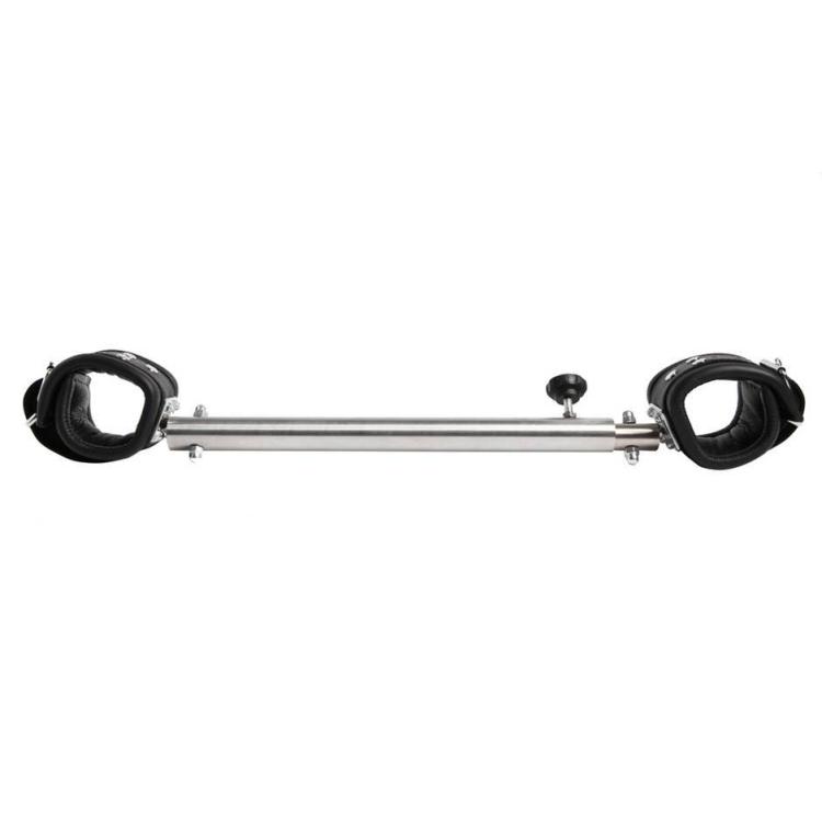 DOMINIX Deluxe Expandable Spreader Bar with Heavy Leather Cuffs 20 Inch