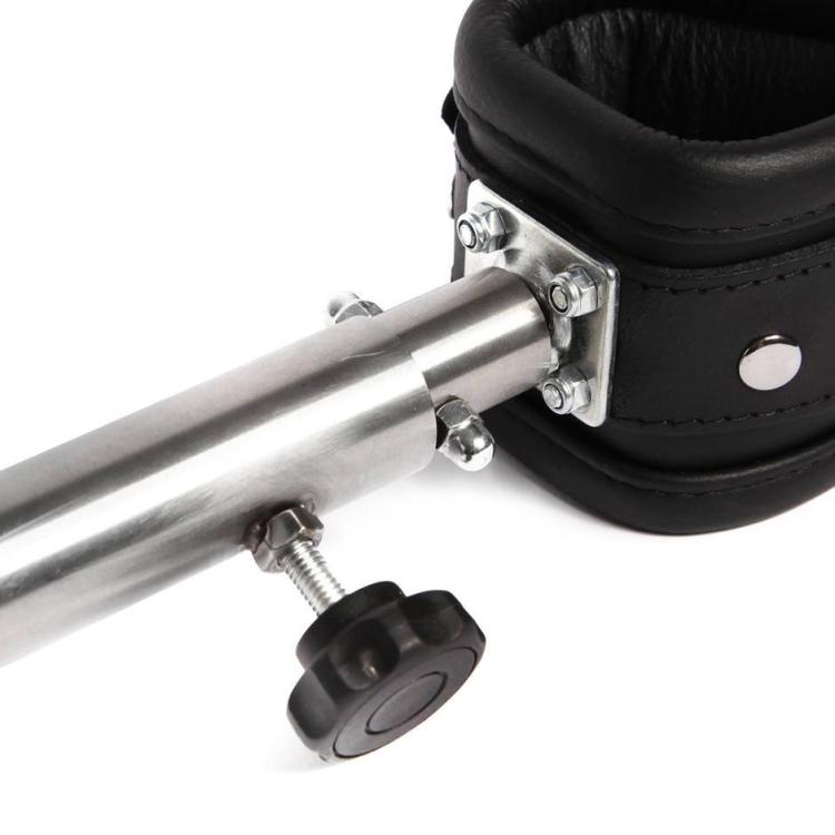 DOMINIX Deluxe Expandable Spreader Bar with Heavy Leather Cuffs 20 Inch